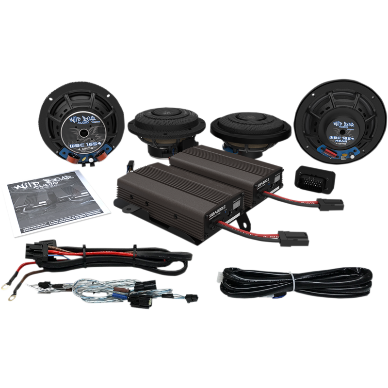 WILD BOAR 600 WATT STEREO PACKAGE 14-24 HARLEY CVO FLHT