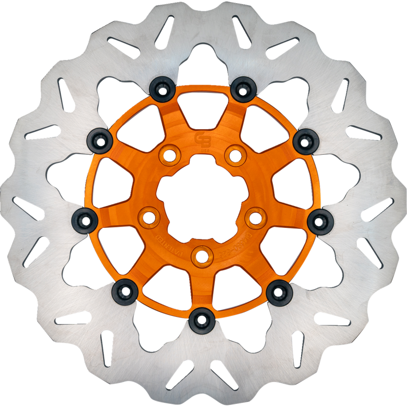 GBRAKES WAVE ORANGE ROTOR FRONT HARLEY DAVIDSON MODELS