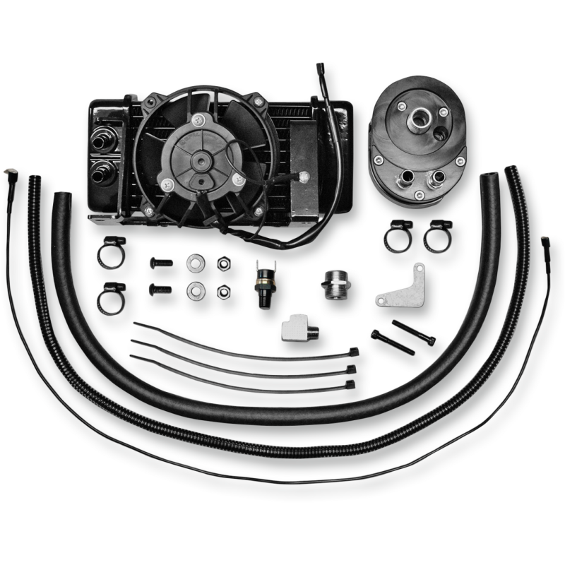 JAGG OIL COOLERS (LOW MOUNT FAN ASSIST) HARLEY BAGGERS 99-16
